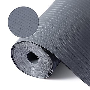 Mcrbeay Shelf Liners for Kitchen Cabinets, 16Inch x 20Ft, Non Adhesive Shelf Liner, Non-Slip Kitchen Drawer Liners, Waterproof Durable Cabinet Liners for Shelves, Refrigerator, Pantry, Dark Gray