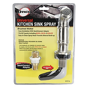 Danco, Brushed Nickel, Universal Decorative Side Spray and Hose, 1-Pack (89216), Pack of 1