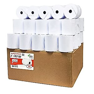 3" x 150' 1-Ply Bond Kitchen Printer Paper Receipt Paper (50 Rolls) 48 GSM Pos Cash Register REQ ribbon erc30/34/38 OR star sp700 from BuyRegisterRolls