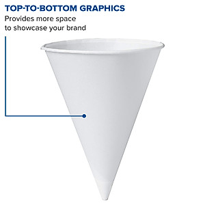 Solo 8RB-2050 8 oz White Paper Cone Cups (Case of 2500)