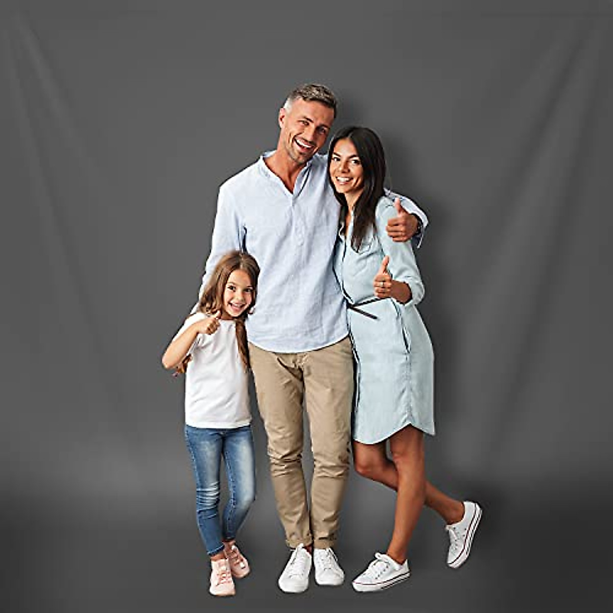 Julius Studio 6 ft. x 9 ft. Pure Gray Background Backdrop Screen, Superior 150GSM Higher Density Thicker Synthetic Fabric Material for Professional Studio, Family Events, Grey Video Shooting, JSAG105