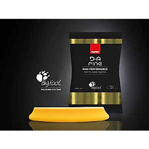 RUPES D-A Fine High Performance Fine Polishing Foam Pad 2-Pack W/ 2 Edgeless Microfiber Towels (6" Face, 5" Backing)