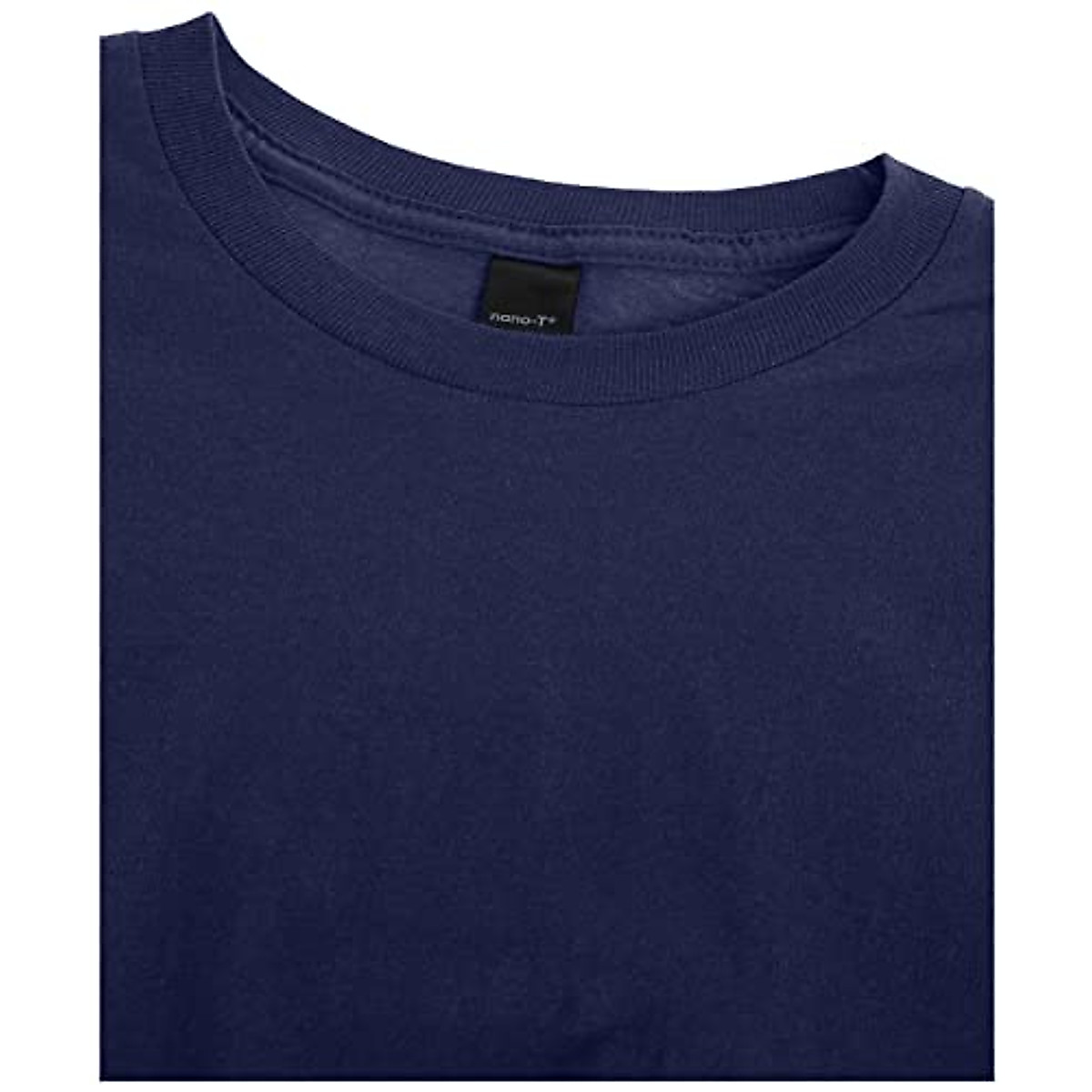 Hanes Men's Nano Premium Cotton T-Shirt (Pack of 2), Navy, X-Large