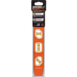 Johnson Level & Tool 1435-0900 Magnetic Glo-View Torpedo Level, 9", Orange, 1 Level