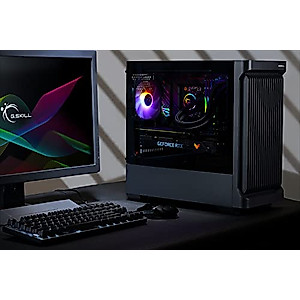 G.SKILL LT1 mATX Case with Tempered Glass Side Panel, Front Grill for Optimized Airflow - Black (GC-TKGW1-LT1)