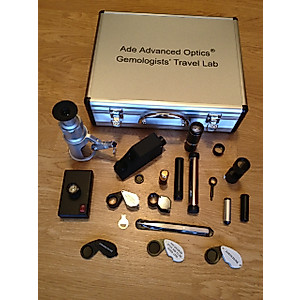 Gemologists' Travel/portable Lab Suitcase. Including Microscope, Dichroscope, Spectroscope, Chelsea Filter, Ruby Filter, Jadeite Filter, Polariscope, Darkfield Loupe, Uv Magnifier, Gem Refractometer, Polariscope, Conoscope, Refractive Index Liquid Oil, Ge