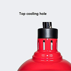 250W Storage Food Heating Lamp, Lamp Shade Diameter 25cm, Adjustable 60cm-180cm, Cafeteria, Pizza Restaurant Suitable (Color : Green bronze)