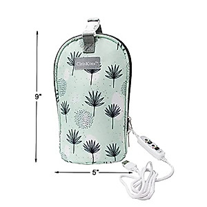 CitisKins Bottle Warmer For Baby Milk USB Portable Bottle Heating Bag Car Bottle Warmer Water Warming Bag On The Go Bottle Warmer At Home Or Travel (green)