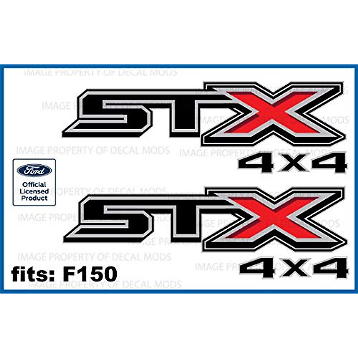 Decal Mods STX 4X4 Decals Stickers for Ford F150 (2015-2020) - F (Set of 2) Officially Licensed | FH2A1