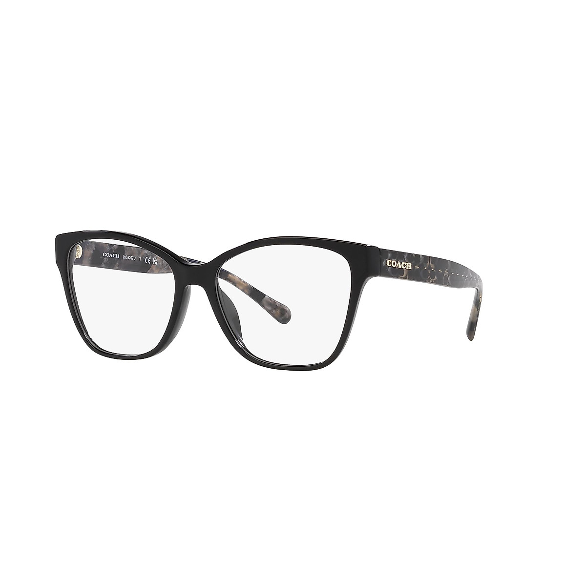 Coach HC6207U Universal Fit Prescription Eyewear Frames, Black/Demo Lens, 54 mm