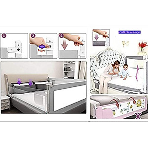 Lsbod Bed Rail for Toddlers Extra Long Rails for Kids Twin Full Queen King Size Mattress, Baby Toddler Safety Rail Guard(1 Side 78" L)