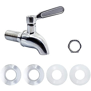 hgzaccompany 2 Pack Stainless Steel Spigot For Drink Dispenser, Replacement Metal Spigot For Beverage Dispenser, Water Dispenser Faucet, Food Grade Metal Spout.