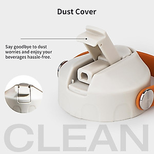 BLACKUBE 32oz Insulated Water Bottle with Straw Lid, Stainless Steel Water Bottles Keeps Hot and Cold for School, Fitness, Outdoor and Camping-Blue