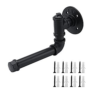 SCDGRW Heavy Duty 13.6 Inches Industrial Pipe Coat Hook Rack, Rustic Vintage L Shaped Clothes Towel Holder Hanger Iron Pipe Wall Mounted Garment Hook for Closet Laundry Room