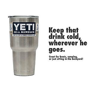 YETI Rambler Cup Custom Colors, 30 oz, Stainless Steel Tumbler, Travel Mug, Powder Coated (Pearl White) by Yeti