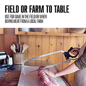 Weston 47-1601 Butcher and Bone Saw with 16 Inch Stainless Steel Blade (47-1601), 16 Inch, Stainless Steel