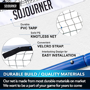 Pickleball Set with Net - Regulation Size Portable Pickleball Net System with Line Marking Kit - Includes Net, Court Markers & Storage Bag