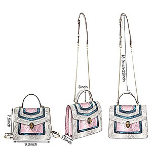 Mini Handbag Crossbody Bags for Women Trendy Mini Handbags for Women Small Handbags for Women Trendy Leather Fashion Top Handle Satchel Shoulder Crossbody Totes Bag