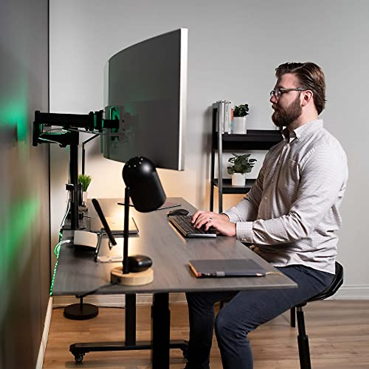 VIVO Dual Ultra Wide 13 to 38 inch Computer Monitor Mount, Fully Adjustable VESA Stand for 2 Wide Screens, STAND-V038M