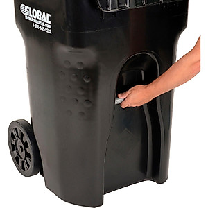 Otto 65-Gallon Mobile Trash Container, Black