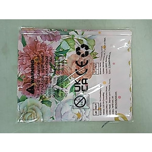 QUERICKY 4 Pack Floral Tablecloths for Birthday, Plastic Rectangle Pink Flower Tablecovers for Tea Party Supplies, Baby Showers, Wedding, Bridal Shower, Birthday, 51x87''