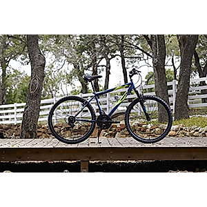 Huffy Hardtail Mountain Bike, Stone Mountain 26 inch, 21-Speed, Lightweight, Dark Blue