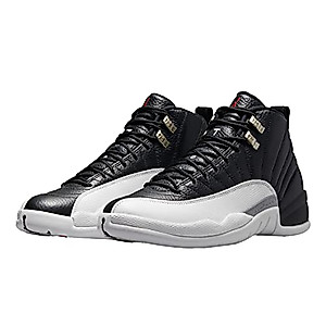 Nike Mens Air Jordan 12 Retro Sneaker, Adult, Black/Varsity Red-White, 9.5 M US