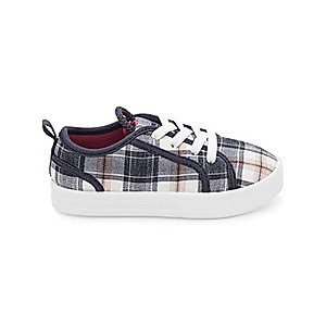 OshKosh B'Gosh Girls Syrup Slip-On Sneaker, Plaid, 4 Toddler