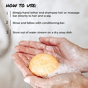 Suds & Co. Solid Shampoo Bar, Zero Waste Shampoo, Natural Shampoo Bar Soap, Sustainable, Eco-Friendly Hair Care - Sunshine, 3.0 Ounce