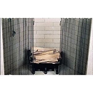 Fireplace Replacement Black Hanging Mesh Curtain Screens Two (2) Panels 20" High X 24" Wide with Pulls