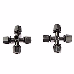 Koleso 10pcs/lot 6mm Black Equal Cross Misting Garden Home Drip Irrigation Spray System Kits Fittings