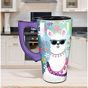 Spoontiques Llama Ceramic Travel Mug