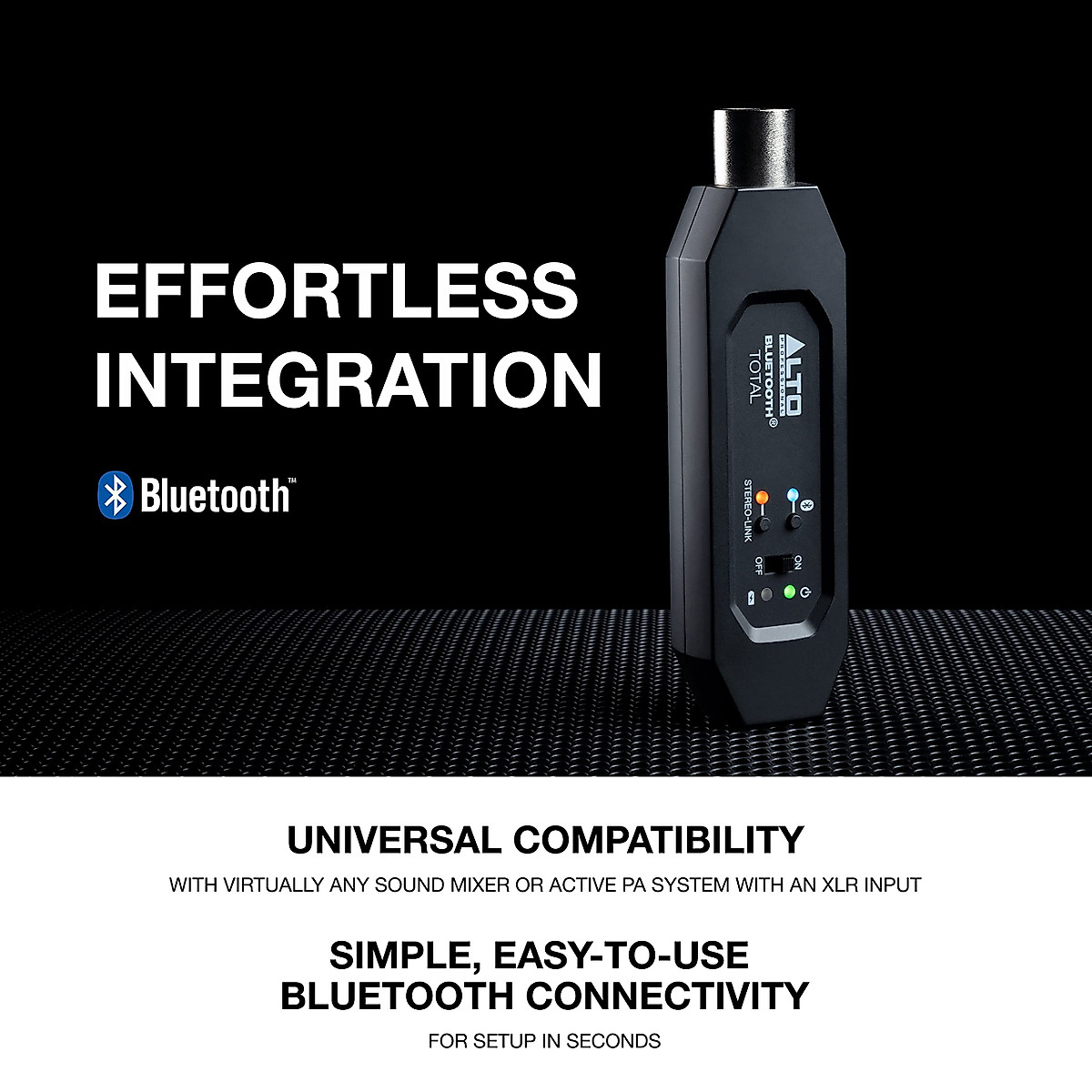 Alto Professional Bluetooth Total 2 - XLR Equipped Rechargeable Bluetooth Receiver For Mixing Desk / Audio Mixer Setups and Active PA systems