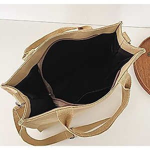 Tote Bag Women Large Canvas Tote Bag Satchel Bag Stylish Tote Handbag Shoulder Bag Crossbody Bag College Bag Casual Hobo Bag