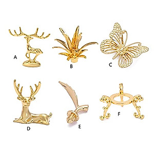 Nordic Style Metal Reindeer for Grass Figurine Statues DIY Ornaments for Home Tabletop Glass Jar Lid Dec Deer Statues in Home Decor