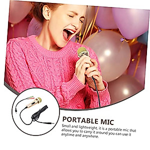 Milisten 4pcs phone microphone mini karaoke vocal mobile microphone stereo microphone female adapter microphone for singing portable mic Singing Microphone plastic miniature tablet