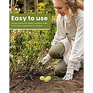 Snake Repellent for Yard Powerful, Snake Away Repellent for Outdoors Pet Safe, 10 Pack Moth Balls Snake Repellent for Copperhead, Waterproof & Sun-Proof All Natural Snake Repellent Safe for Dogs