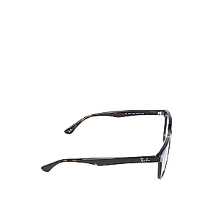 Ray-Ban RX5248 Rectangular Prescription Eyeglass Frames, Dark Havana/Demo Lens, 51 mm