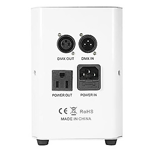 6 Rockville RockWedge LED RGBWA+UV Rechargeable Wireless DMX White Par Up-Lights