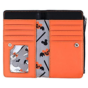 Loungefly Disney Mickey and Minnie Mouse All Over Print Halloween Flap Wallet