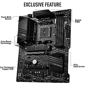 INLAND Micro Center AMD Ryzen 5 5600X Desktop Processor 6-core 12-Thread Up to 4.6GHz Unlocked with MSI B550-A PRO AM4 DDR4 ATX Motherboard PCIe 4.0 M.2 USB 3.2 Gen 2
