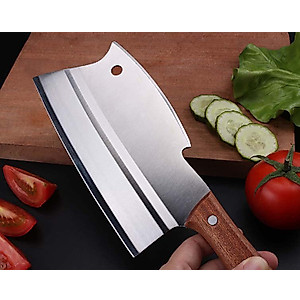 Meat Cleaves-Butcher Knife-Bone Cutter Multi-Purpose Dual Edges-Vegetable Meat Cleaver Knife,Chinese Cleaver Kitchen Knife Superior Class with box