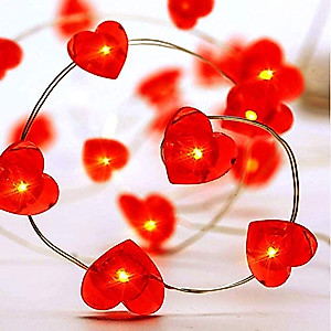 DmHirmg Valentine's Day String Light Party Decorations,Valentines Decorations Lights Operated for Holidays and Valentines Day Party Favors Supplies (USB & Battery Charge)