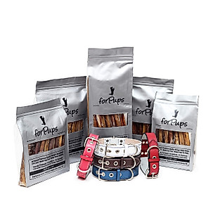 forPups Standard Thickness Bully Sticks (6 Inch - 25 Pack) - All Natural, Grass-Fed, Non-GMO (6") 100% Beef Pizzle Dog Chews, Fully Digestible, Best Dental Treats