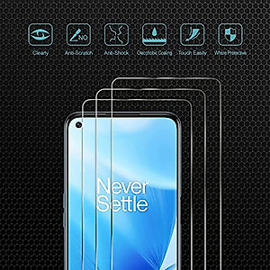 CHRINECY [5 Pack] 3Pack Screen Protector for OnePlus Nord N200 5G with 2Pack Camera Lens Protector, 9H Hardness, Anti-Scratch, Case Friendly, HD Clarity Tempered Glass