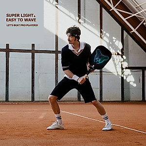 Bellavenir Graphite Pickleball Paddle Set of 4 Fiberglass Racket,4 Grip Tape,4 Ball in Big Storage Bag,Beginner Friendly