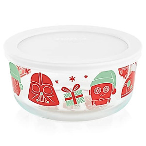 Pyrex Star Wars 8-piece Round Decorated Glass Storage Holiday Set