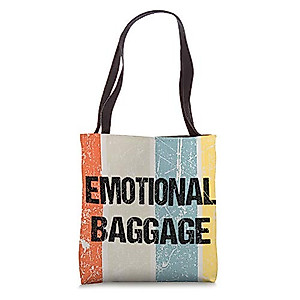 Retro Colors Stripe Vintage Colors Funny Emotional Baggage Tote Bag