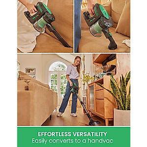 Vactidy Cordless Vacuum Cleaner, Blitz V8 Cordless Stick Vacuum with Detachable Battery, 20KPa Suction Hardwood Floor Vacuum Up to 35min Runtime, Lightweight Stick Vacuum for Carpet Pet Hair Cleaning