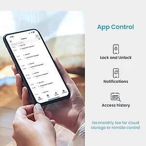 Lockly Secure Pro, Wi-Fi Smart Door Lock, Keyless Entry Door Lock, PIN Genie® Keypad, 3D Biometric Fingerprint Sensor, Voice Control, Auto Lock - Satin Nickel (PGD628WSN) - Latch Edition